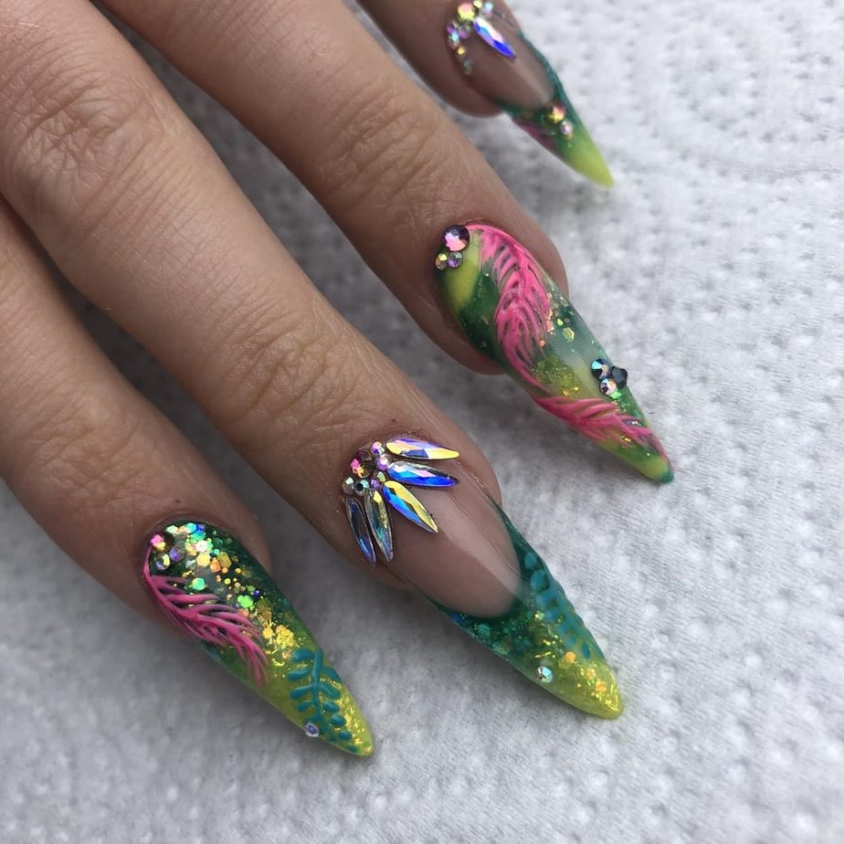 Brazil-inspired nails by Kayley Cairns - Scratch