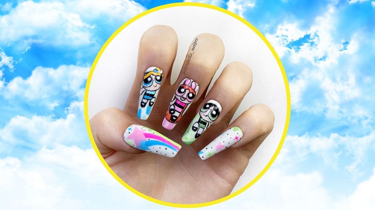 Powerpuff Girl nail art – Scratch