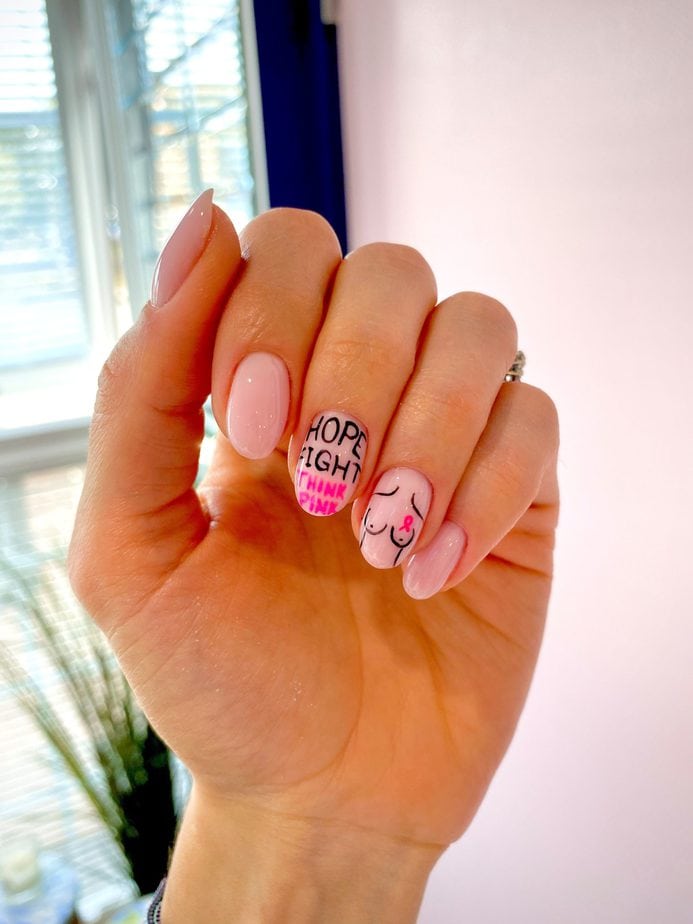 Hope & fight nails for Breast Cancer Awareness – Scratch