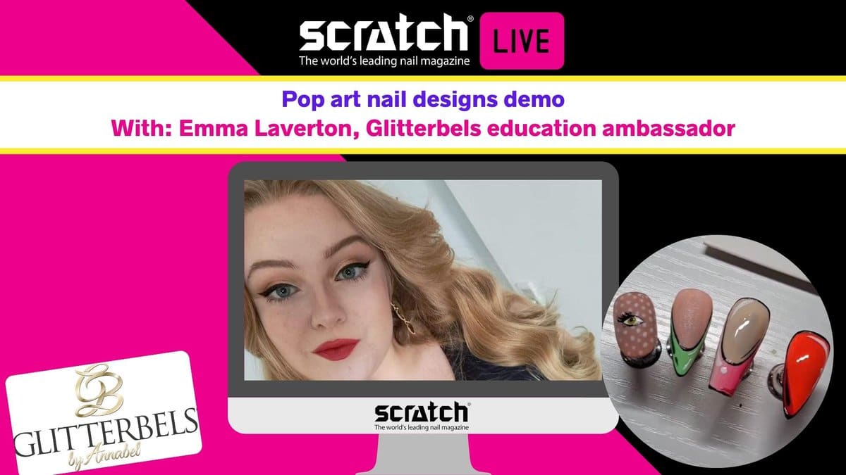 Pop art nail designs demo with Glitterbels – Scratch