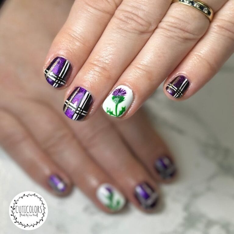 21 Scottish-themed nail designs to celebrate Burns Night - Scratch