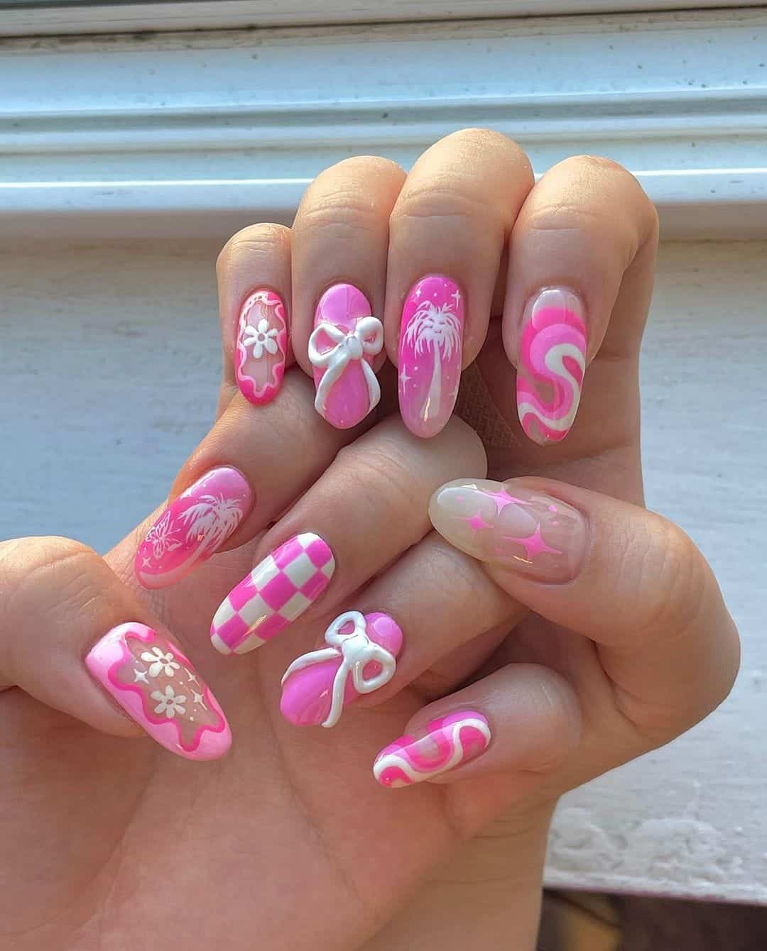 Barbiecore is trending: Here are the hottest pink nail designs - Scratch