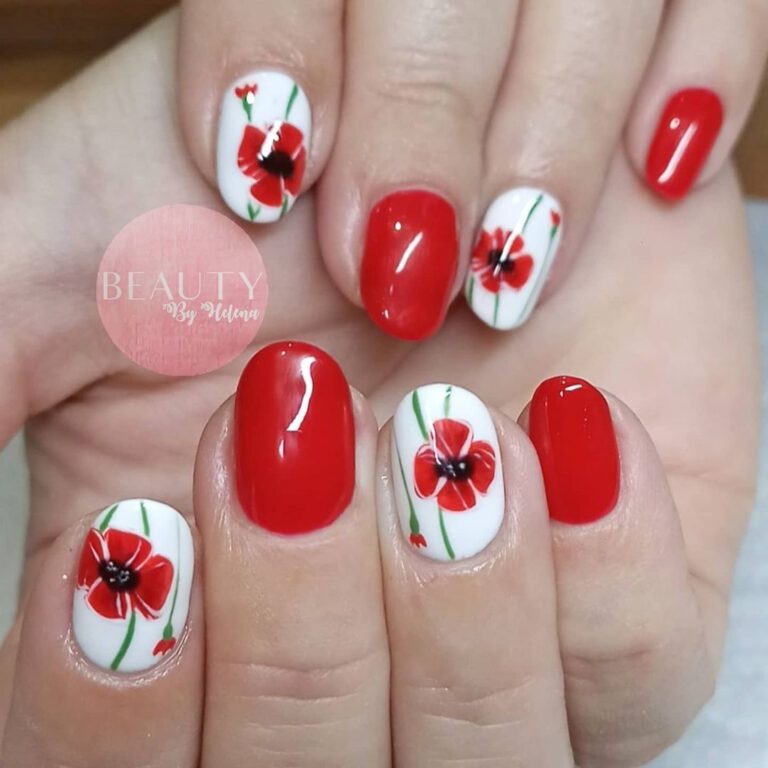 60 poppy nail design ideas for Remembrance Day – Scratch