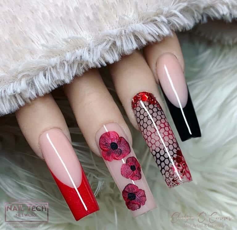 60 poppy nail design ideas for Remembrance Day – Scratch