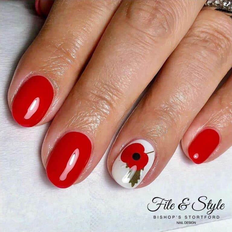 60 poppy nail design ideas for Remembrance Day – Scratch
