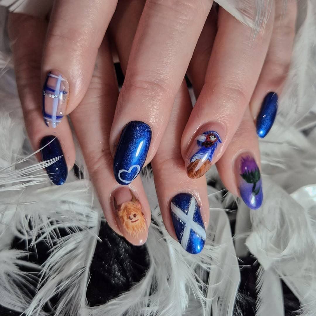 21 Scottish-themed nail designs to celebrate Burns Night - Scratch