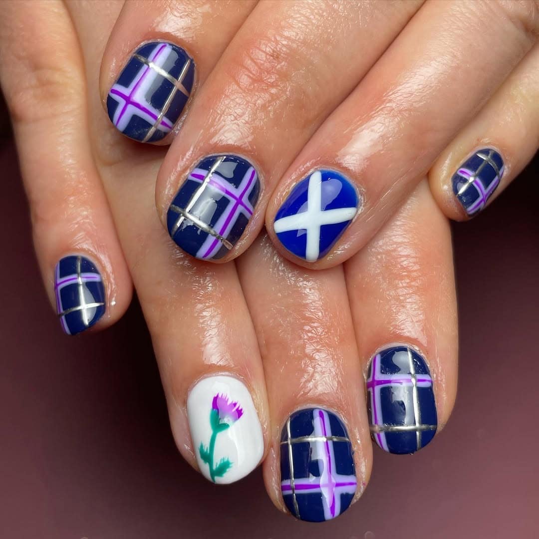 21 Scottish-themed nail designs to celebrate Burns Night – Scratch